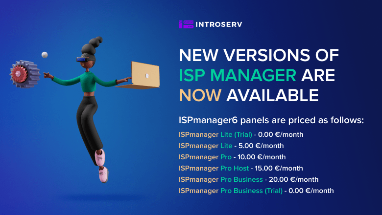 New versions of the ISPmanager panel are available | INTROSERV