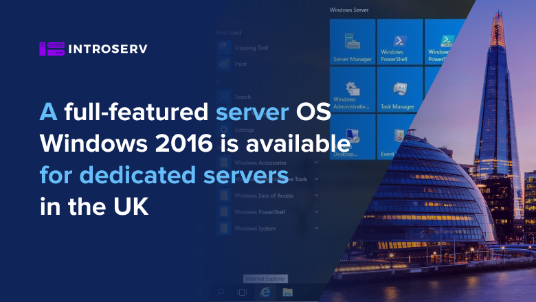 Windows 2016 Standard Is Added | INTROSERV