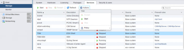 Three Ways To Enable Esxi Shell And Timeout Introserv 8550
