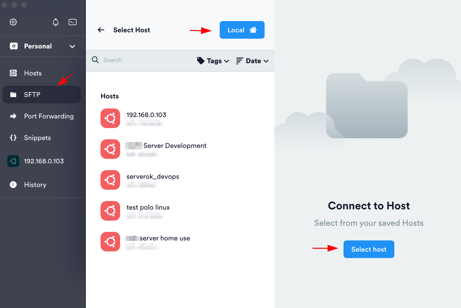 Povezovanje s strežnikom prek SSH v operacijskem sistemu MacOS | INTROSERV